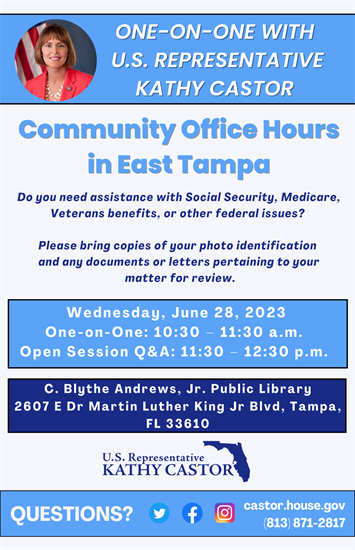 Events and Schedule | U.S. Representative Kathy Castor